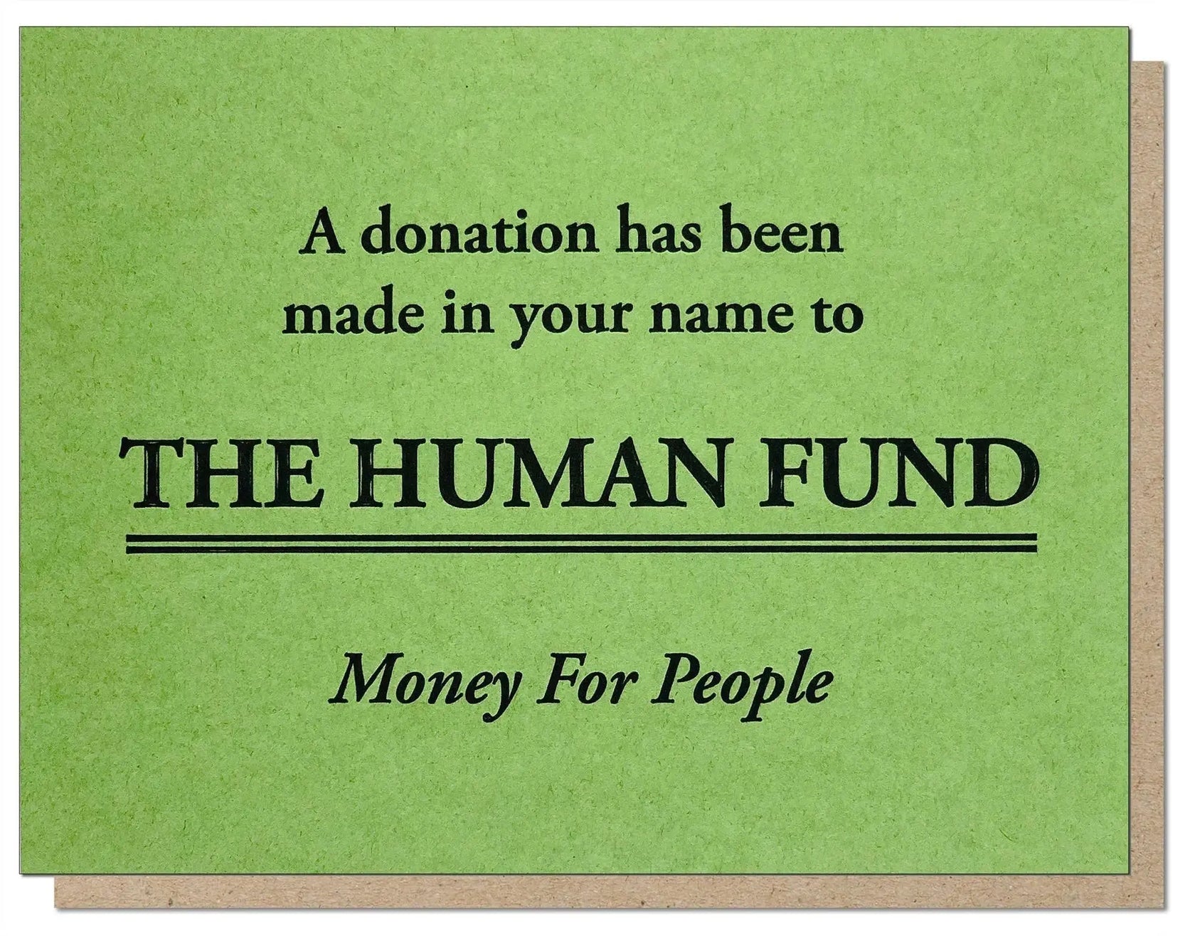 Human Fund Holiday Card – Harper Grace Press